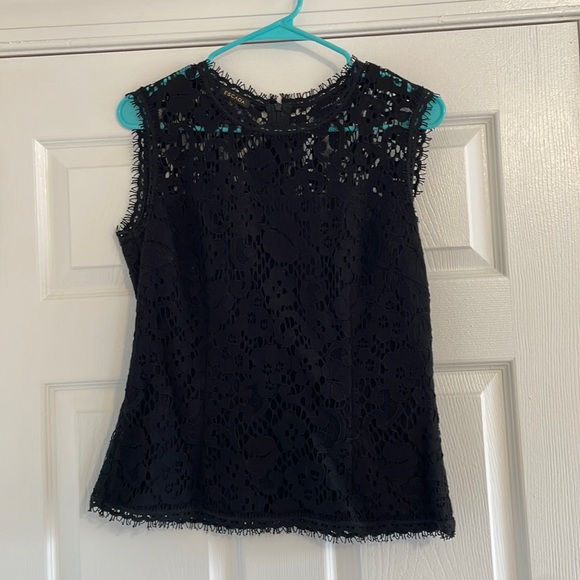 Escada | Tops | Escada Size 36 Black Lace Top | Poshmark